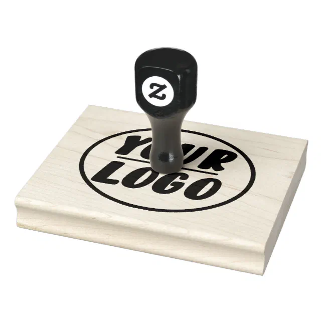 Custom Professional Company Logo Large stationery Rubber Stamp | Zazzle