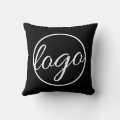Custom Promotional Business Black Logo Throw Pillow | Zazzle