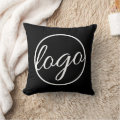 Custom Promotional Business Black Logo Throw Pillow | Zazzle