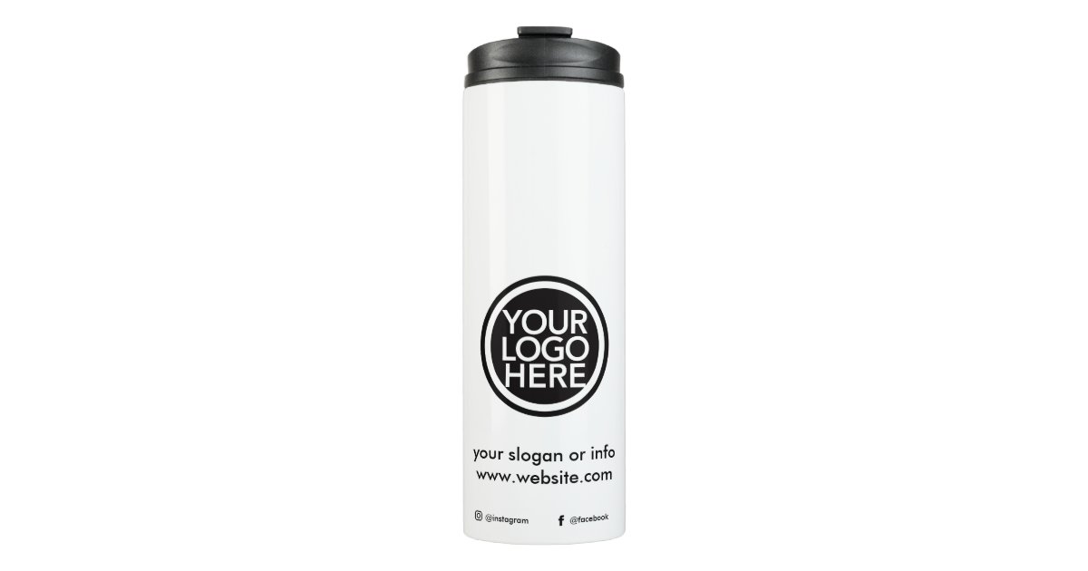 Custom Promotional Business Logo Thermal Tumbler | Zazzle