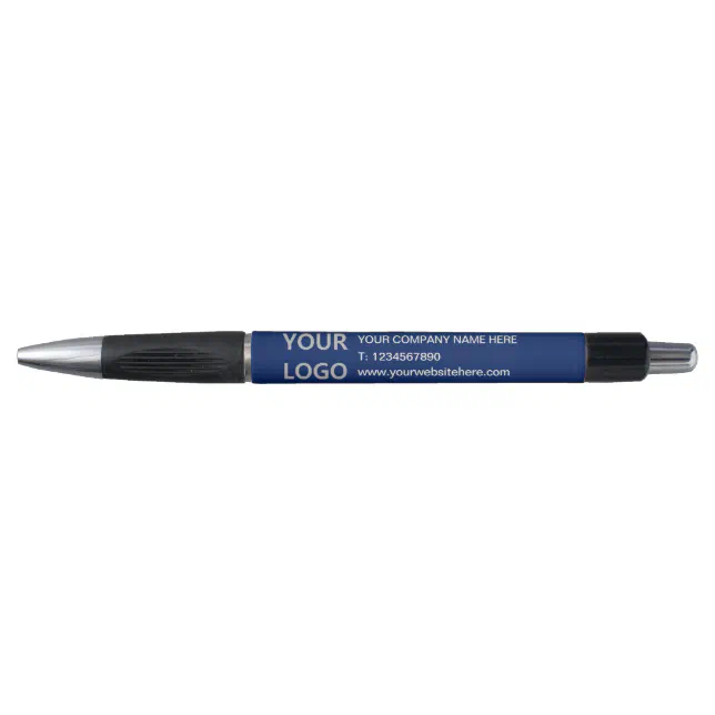 Custom Promotional Business Pen with Logo Text | Zazzle