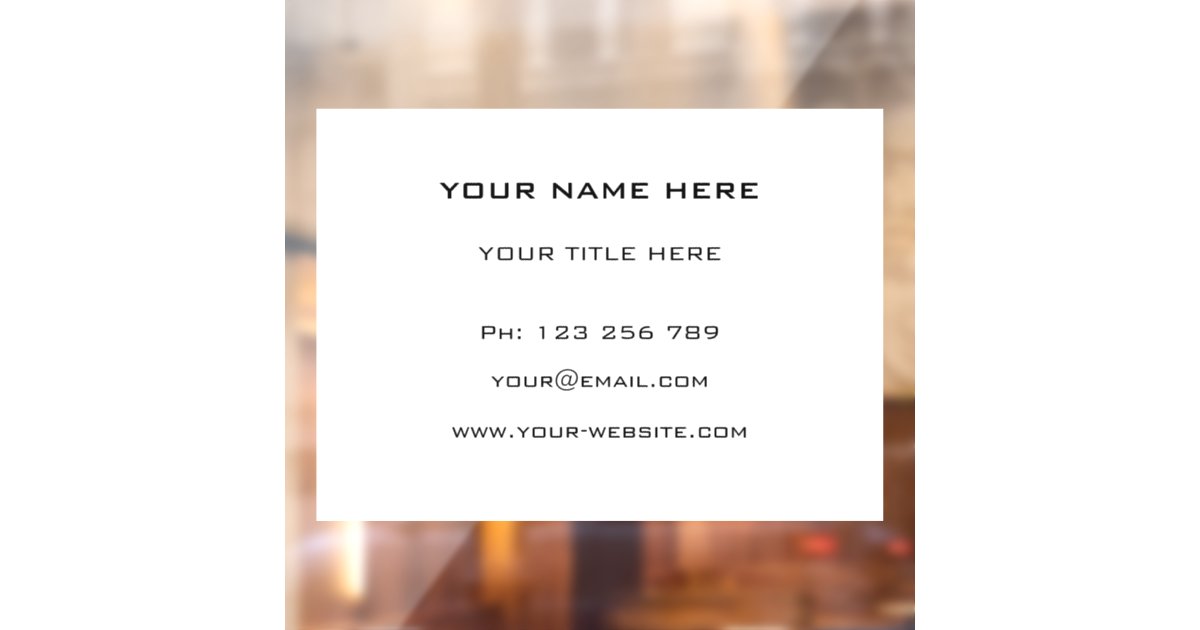 Custom Promotional Business Window Cling Template | Zazzle