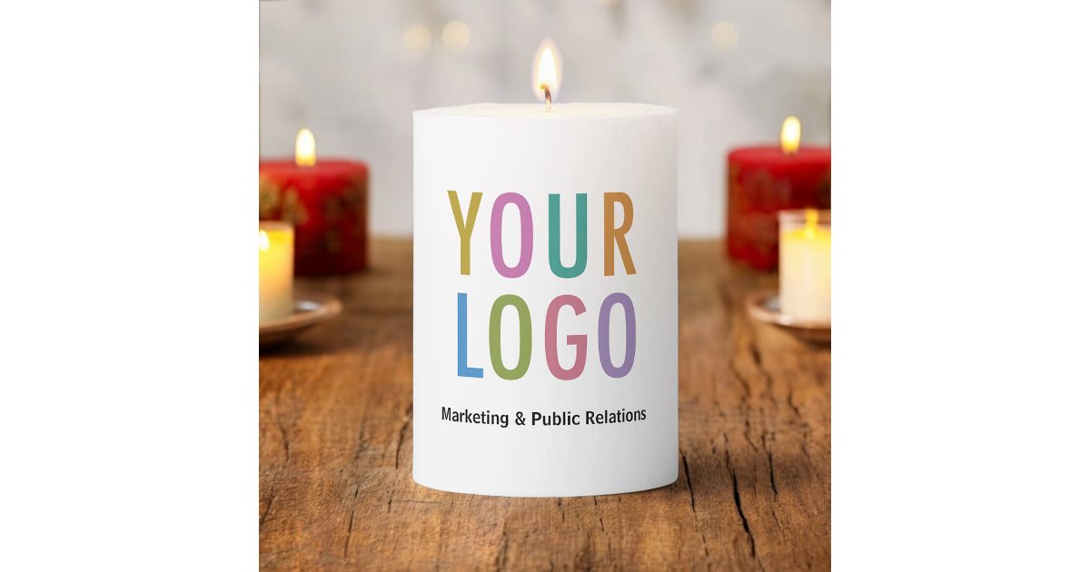 Custom Promotional Candle with Business Logo 3x4 | Zazzle