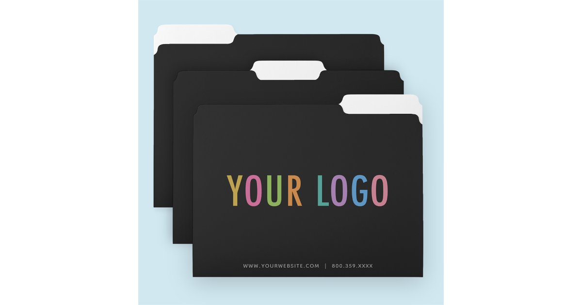 Custom Promotional File Folders with Company Logo | Zazzle