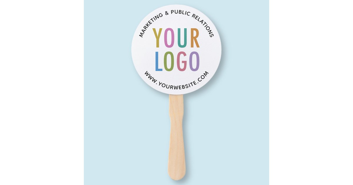 Custom Promotional Hand Fans with Logo Personalize | Zazzle