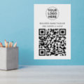 Custom Promotional QR Code & Business Logo White Wall Decal | Zazzle