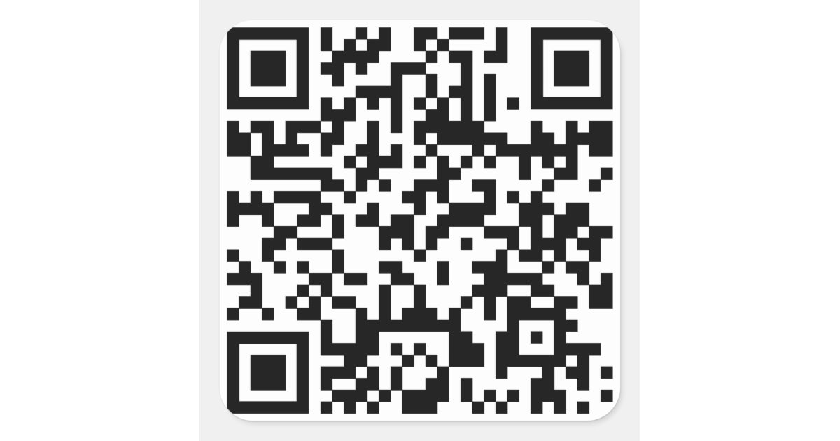 Custom Promotional QR Code Square Sticker | Zazzle