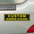 Custom Promotional Yellow Black Bumper Sticker | Zazzle