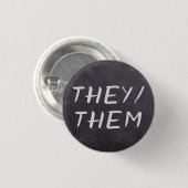Custom Pronouns Chalkboard Button | Zazzle