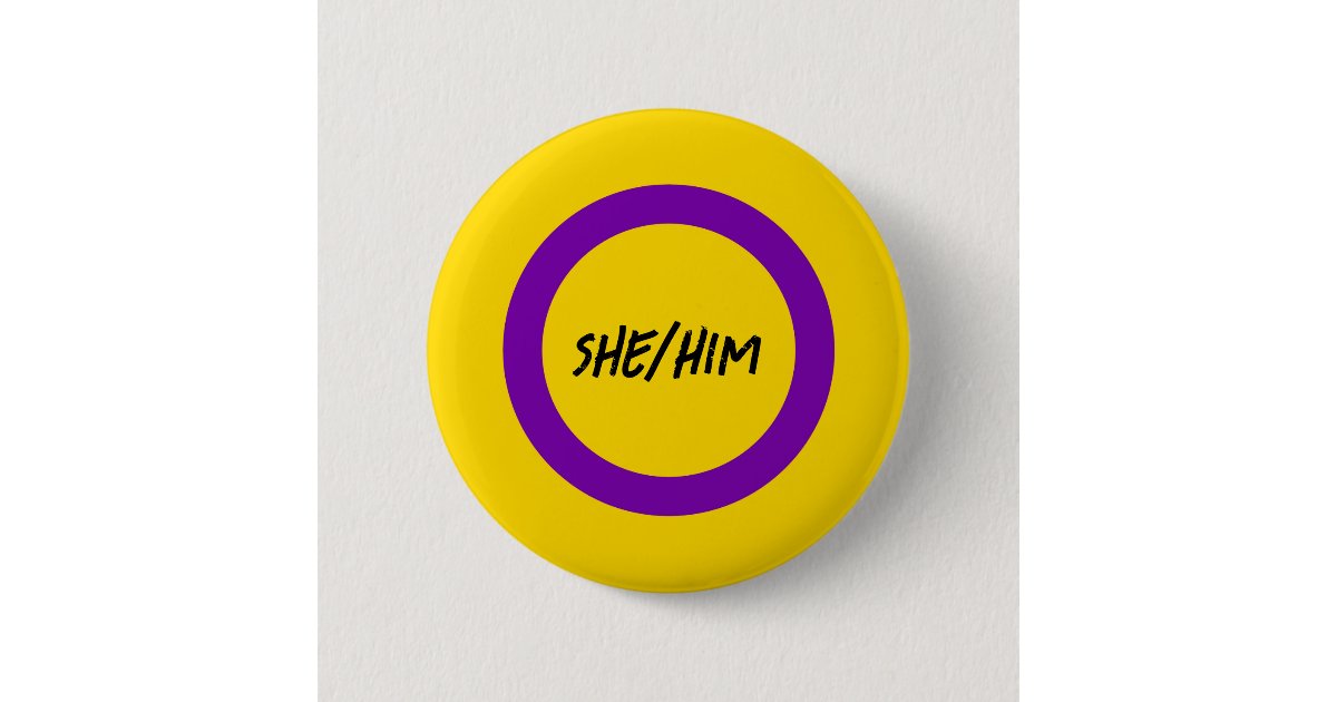 Custom Pronouns Intersex Pride Flag Button Zazzle