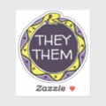 Custom Pronouns LGBTQIA+ Nonbinary Ouroboros Snake Sticker | Zazzle