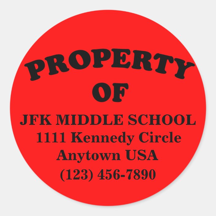 Custom Property Of Stickers | Zazzle.com