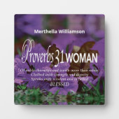 Custom PROVERBS 31 WOMAN Inspirational Floral Plaque | Zazzle