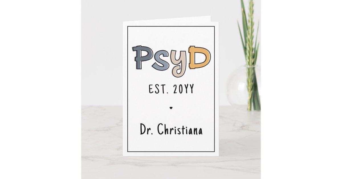 Custom PsyD Doctor of Psychology Psychologist Card | Zazzle