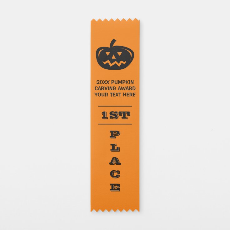 Custom pumpkin carving award ribbons for Halloween | Zazzle