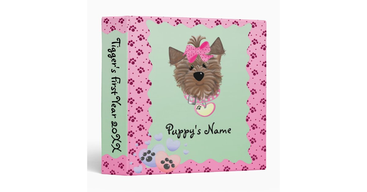 Custom Puppy Dog Photo Binder Scrapbook | Zazzle