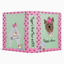 Custom Puppy Dog Photo Binder Scrapbook | Zazzle