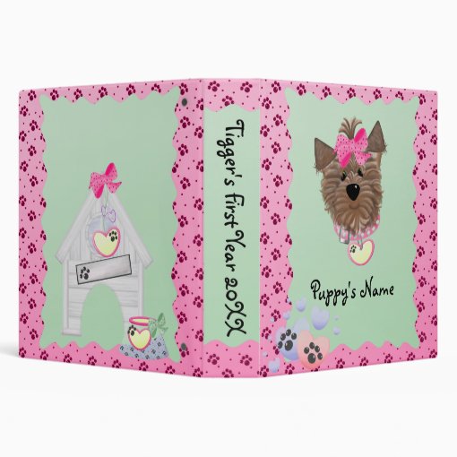 Custom Puppy Dog Photo Binder Scrapbook | Zazzle