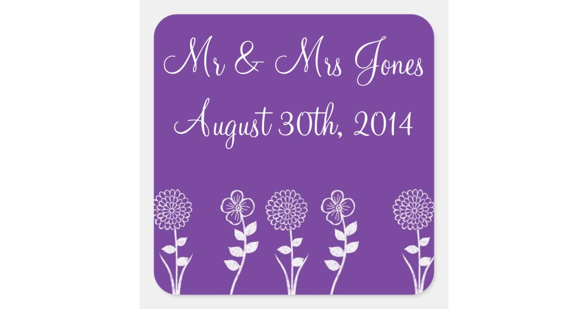 Custom Purple Envelope Seals & Stickers | Zazzle