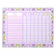 Custom Purple Green Back to School Goals Tracker Notepad | Zazzle
