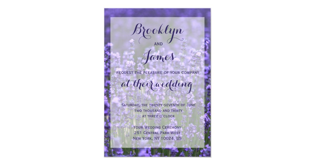 Custom Purple Lavender Wedding Invitations | Zazzle.com