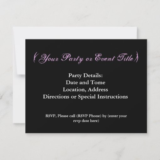 Custom Purple Pretty Party Invitation | Zazzle