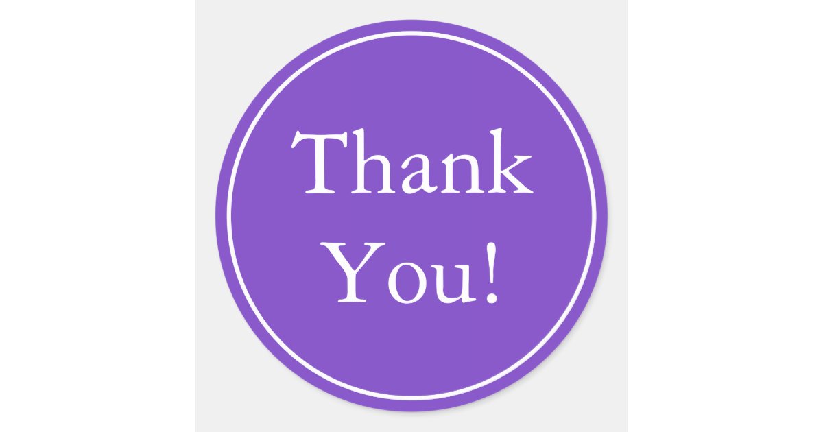 Custom Purple Thank You Stickers & Favor Labels | Zazzle