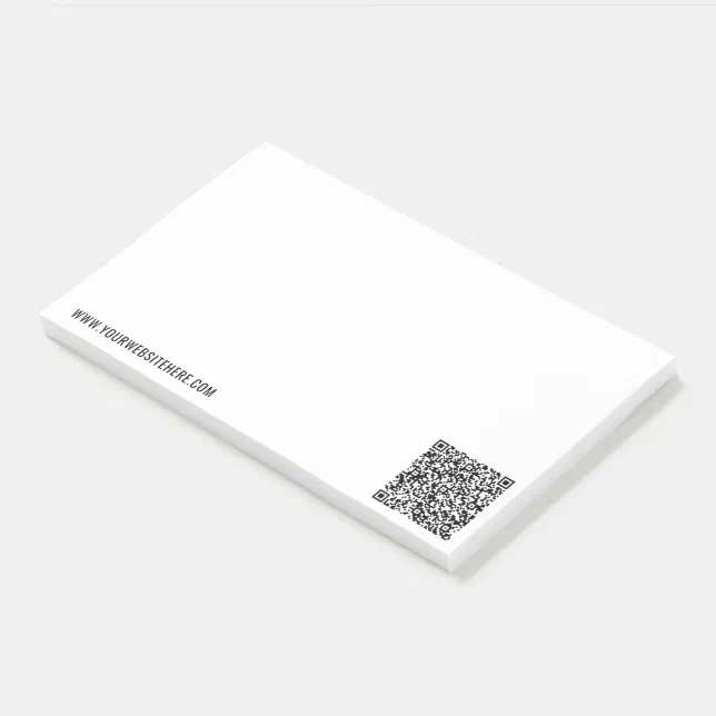 Custom QR Code and Text Business Post-it® Notes | Zazzle