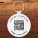 Custom QR Code and Text Corporate Swag Keychain | Zazzle