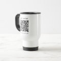 Custom QR Code And Text Modern Business Travel Mug | Zazzle