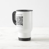 Custom QR Code And Text Modern Business Travel Mug | Zazzle