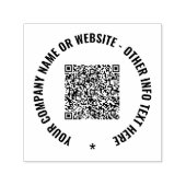Custom QR Code and Text Professional Company Stamp | Zazzle