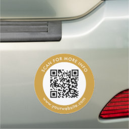 Custom QR Code And Text Template Car Magnet | Zazzle