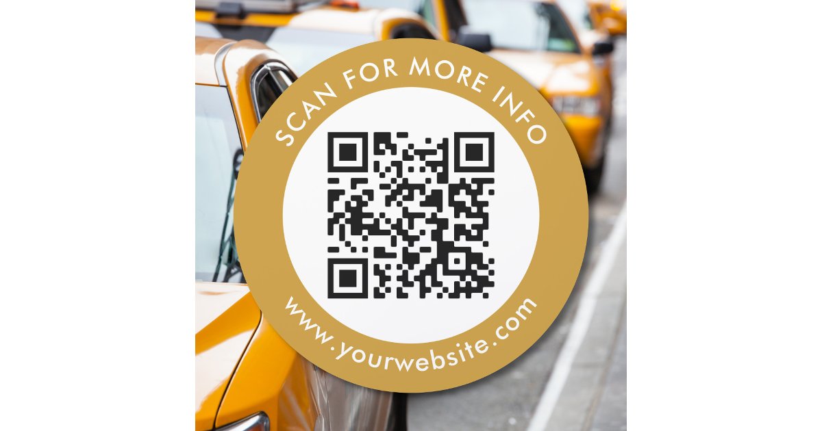 Custom QR Code And Text Template Car Magnet | Zazzle