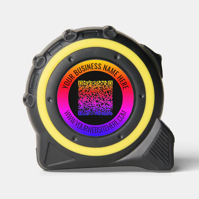 Custom QR Code and Text Your Business Tape Measure | Zazzle