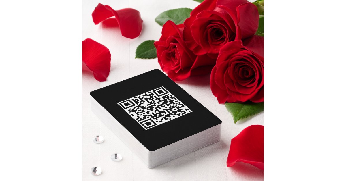 Custom QR Code Barcode Text Template Jumbo Poker Jumbo Poker Cards | Zazzle