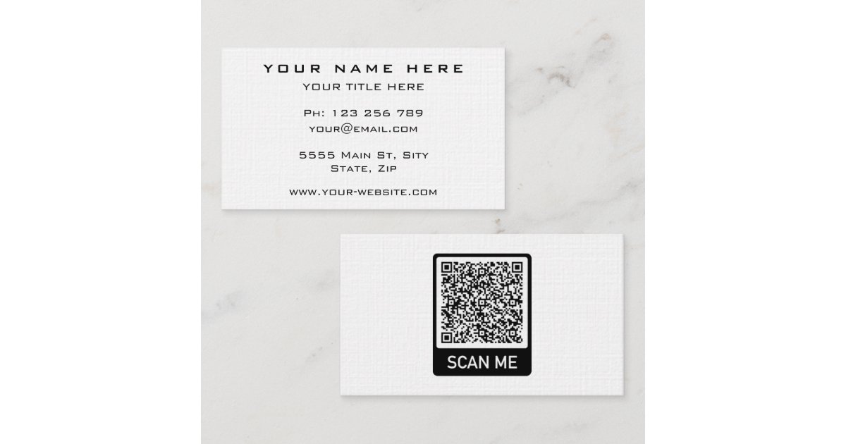 Custom QR Code Business Card Your Own Design | Zazzle