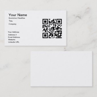 Custom QR Code Business Cards | Zazzle