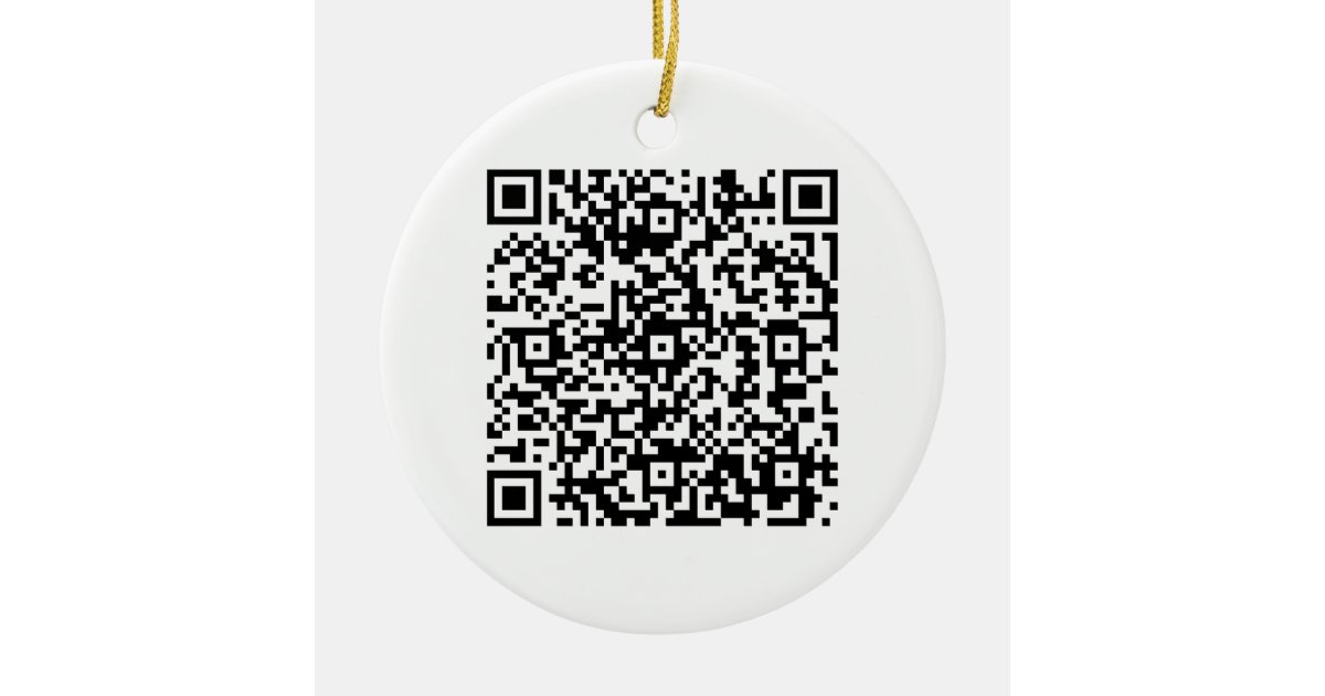 Custom QR Code business Ceramic Ornament | Zazzle