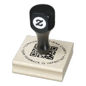 Custom QR Code Business Feedback Rubber Stamp | Zazzle