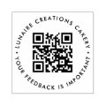 Custom QR Code Business Feedback Rubber Stamp | Zazzle