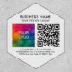 Custom QR Code Business Logo Add Text Hexagon Patch | Zazzle