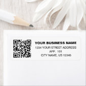 Custom QR Code Business Name Simple Return Address Label | Zazzle