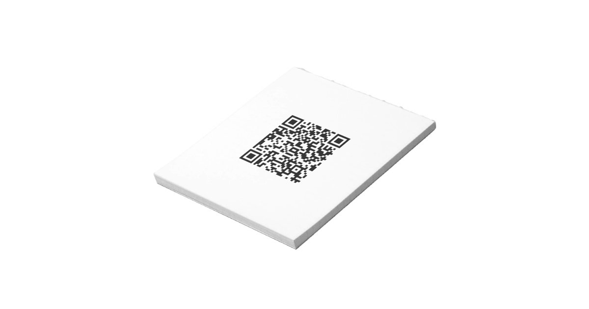 Custom QR Code business Notepad | Zazzle