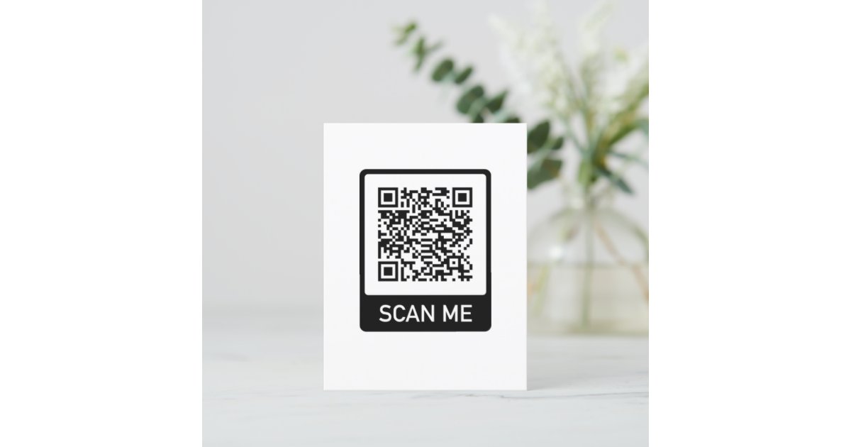 Custom QR Code business Postcard | Zazzle