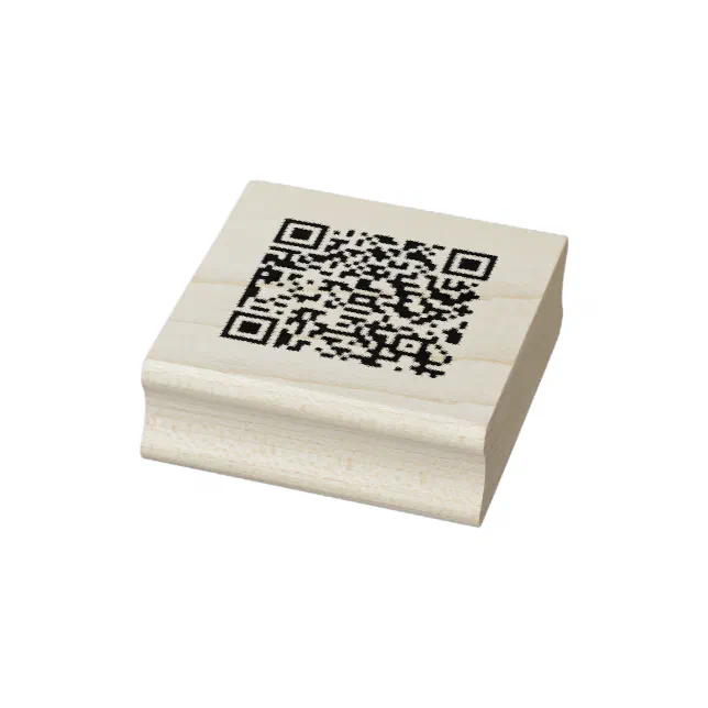 Custom QR-Code business rubber stamp | Zazzle