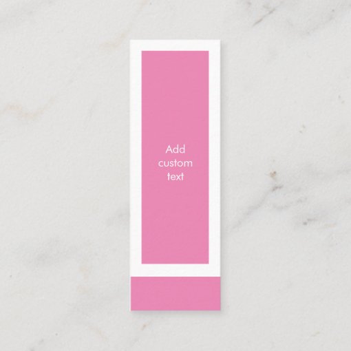 custom qr code business simple pink bookmark card | Zazzle
