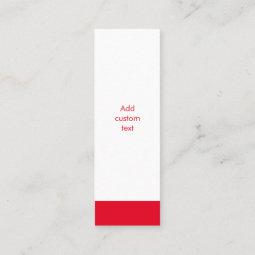 custom qr code business simple red bookmark card | Zazzle