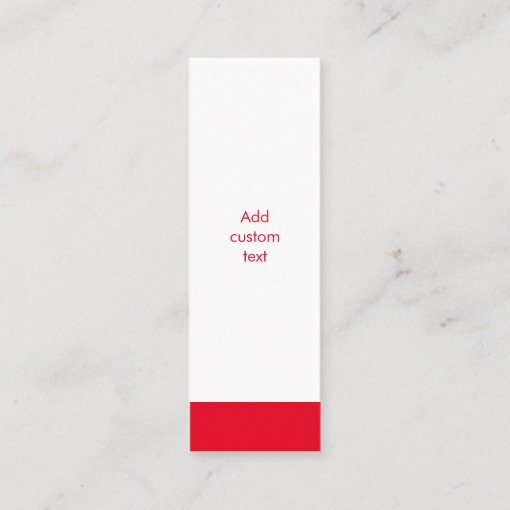 custom qr code business simple red bookmark card | Zazzle