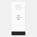 custom qr code business simple white card door hanger | Zazzle